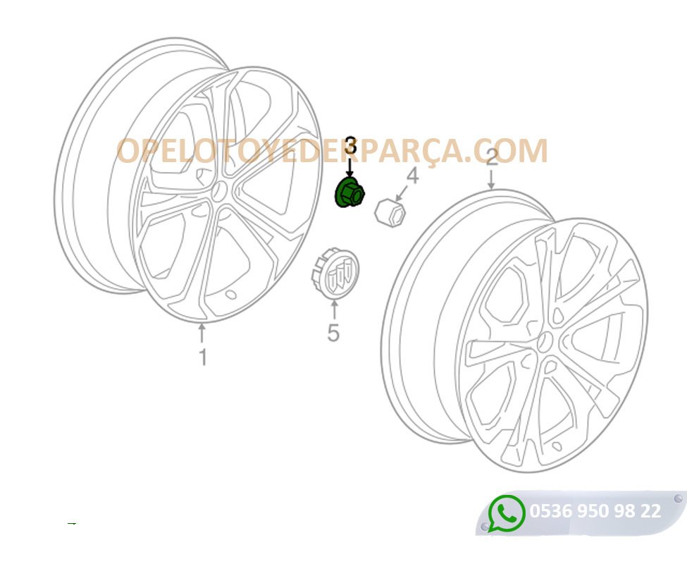 Opel Astra K Bijon Somunu Orijinal GM